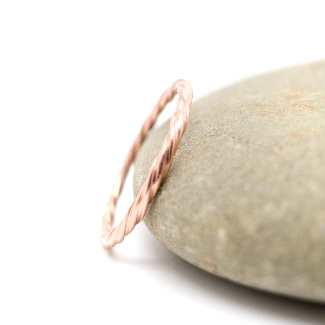 Copper Twist Thin Ring; Bench Jewelry; Handmade Metalsmith Art Jewelry ...