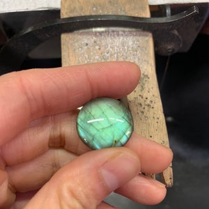 Gold Labradorite Moon and Bunny Necklace; Handmade Oxidized Silver ...