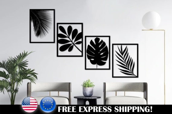 Leaves Metal Wall Art Nature Wall Sign Metal Tree Sign - Etsy