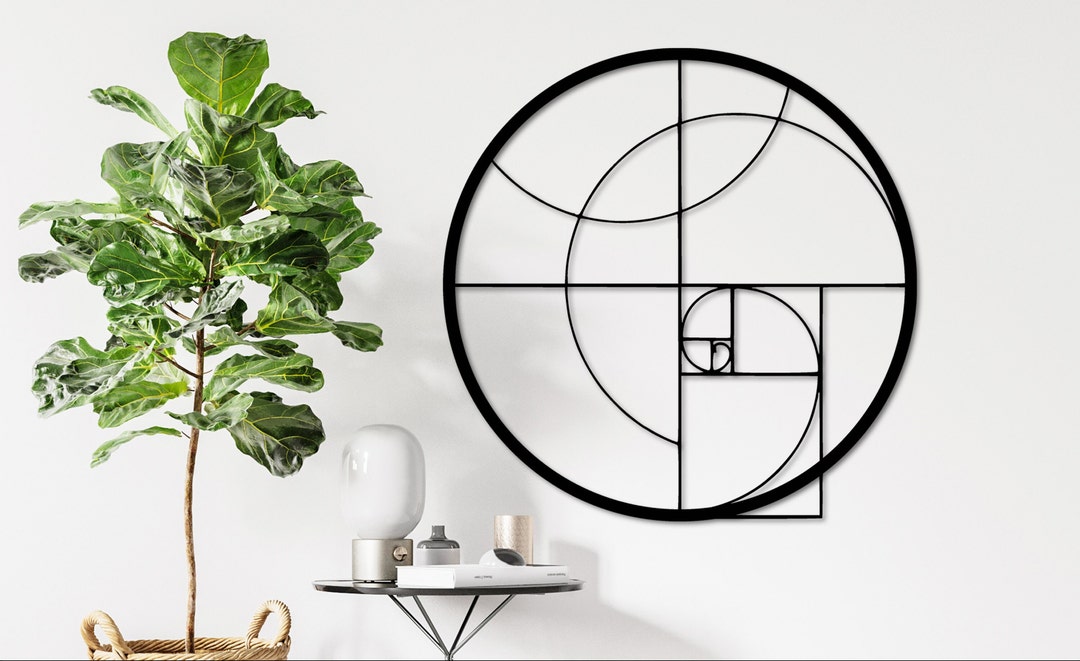 Golden Ratio Metal Wall Art Office Wall Decor Modern Round Wall Sign ...