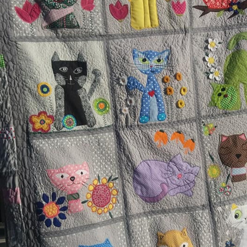 Patchwork Cats - Etsy