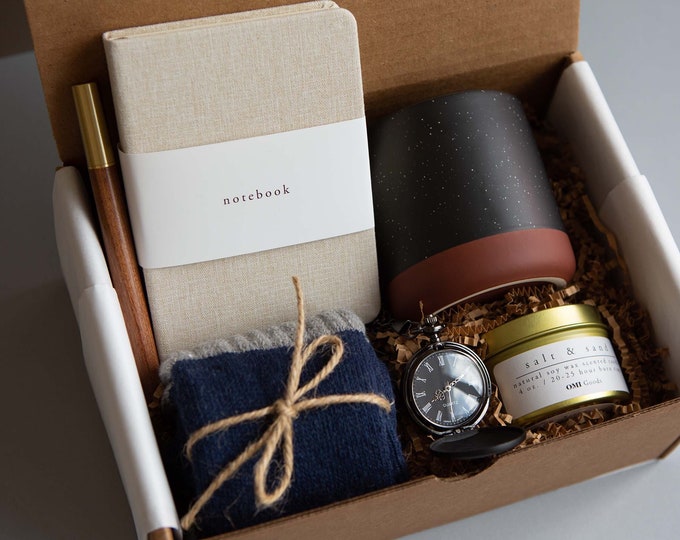 Gift Box for Men, Pocket Watch Gift, Groomsmen Gift Box, Care Package ...