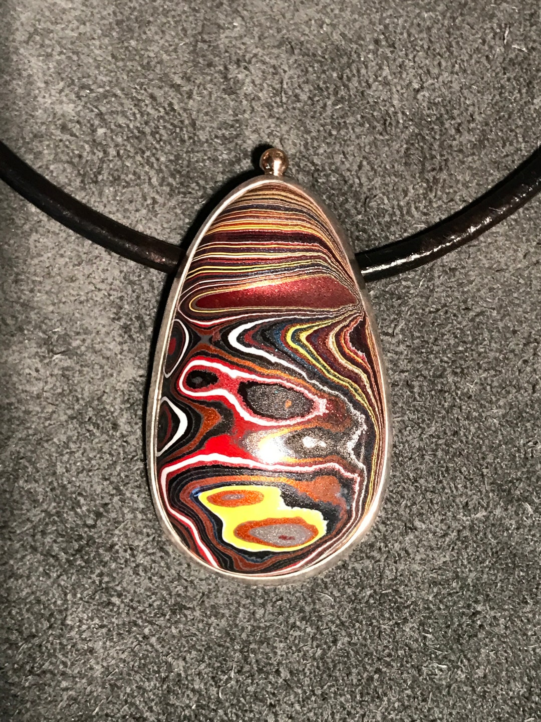 Corvette Fordite Necklace, Large Fordite, Fordite Pendant, Fordite ...