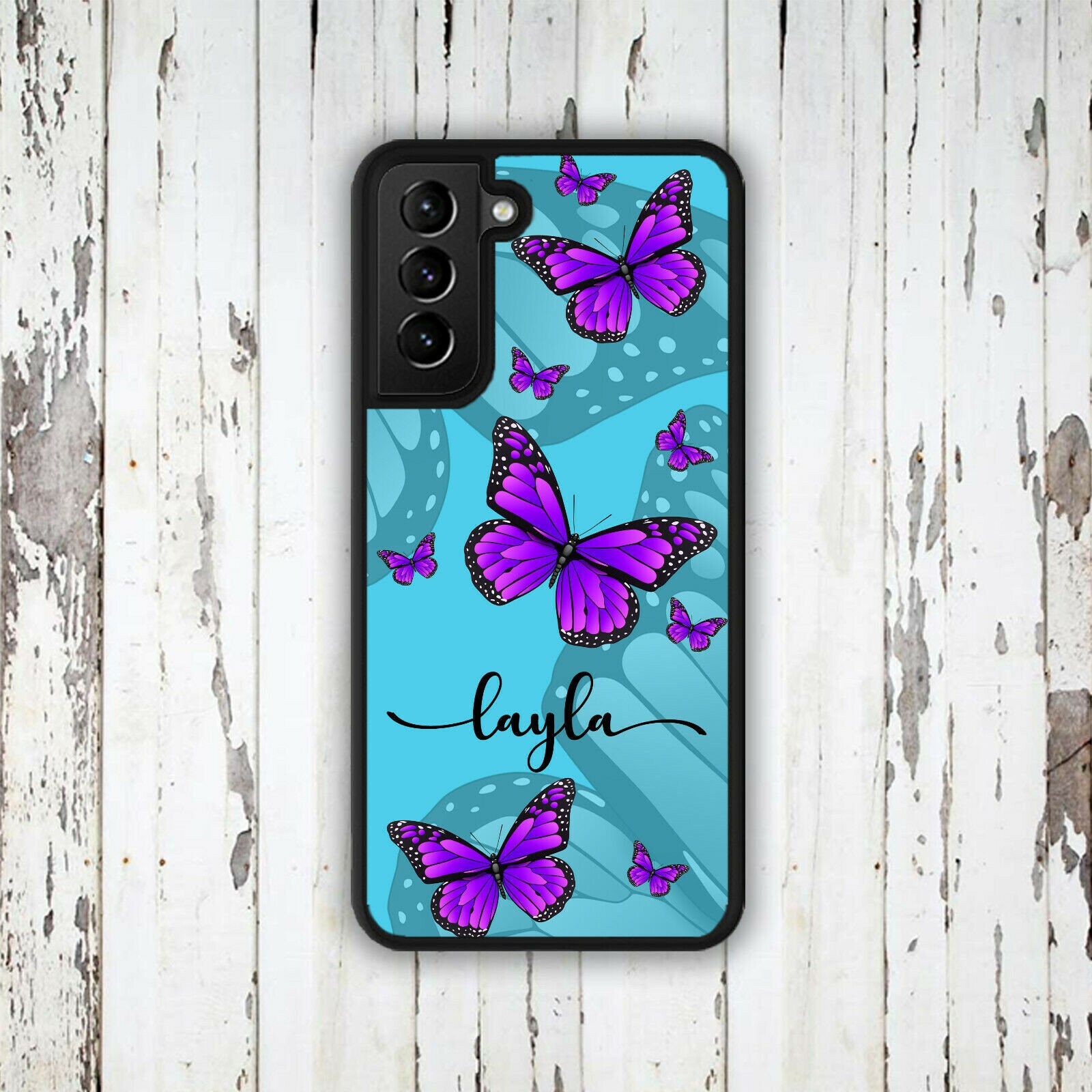 PERSONALISED NAME Butterfly Phone Hard Case Cover For iPhone | Etsy
