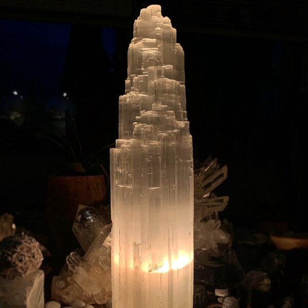 Selenite Lamp - Etsy