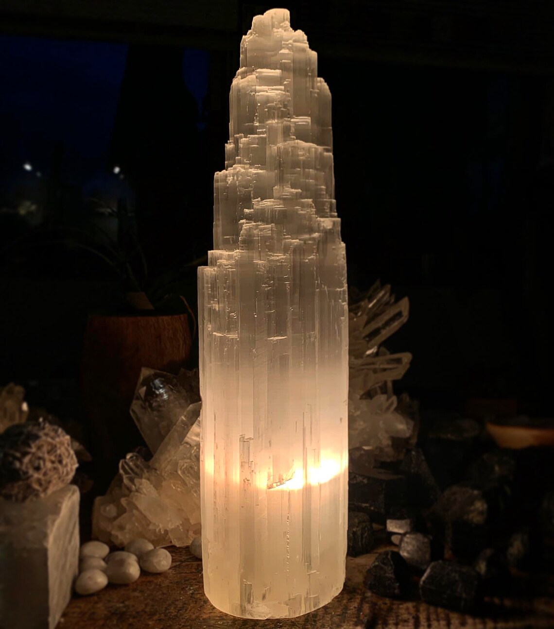 Selenite Lamp Large XL - Etsy