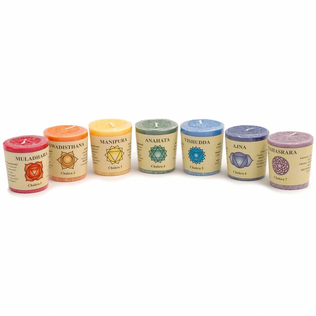 7 Chakra Scented Candle Set - Etsy