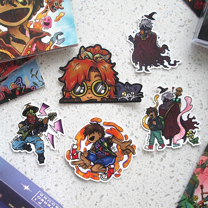 Black Character Sticker - Etsy