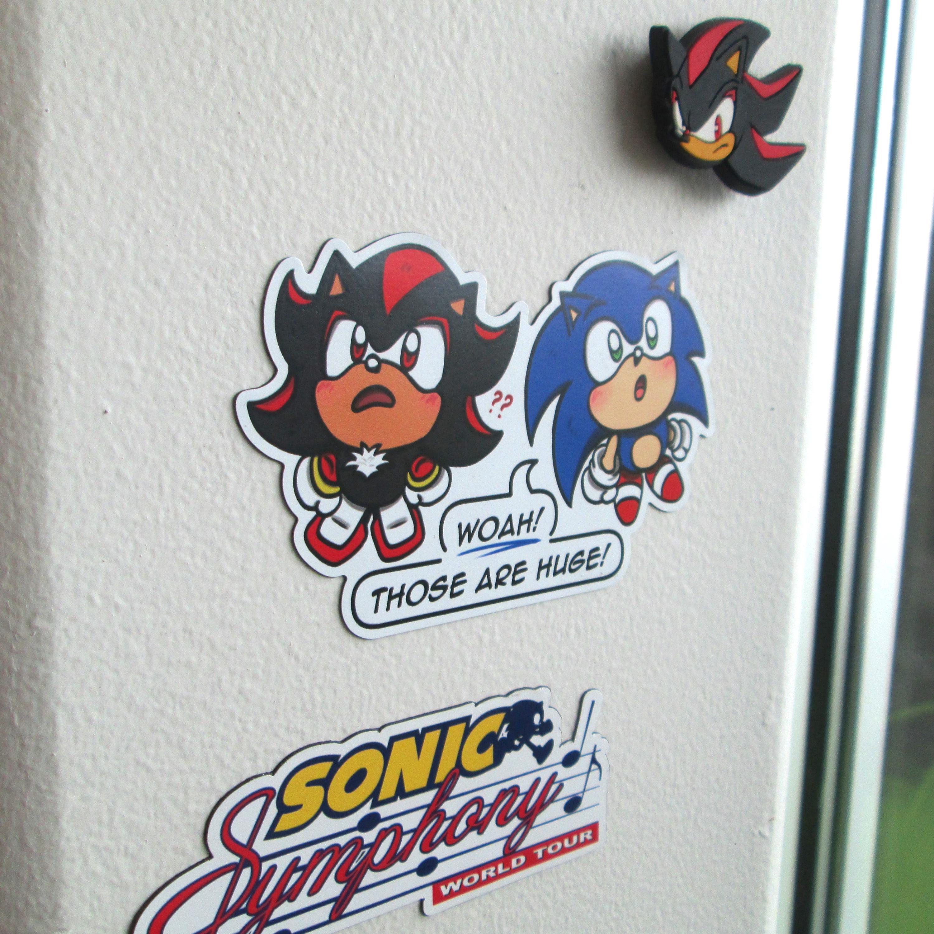 Sonic + Shadow Sticker And/or Magnet / Sonic the Hedgehog Inspired - Etsy