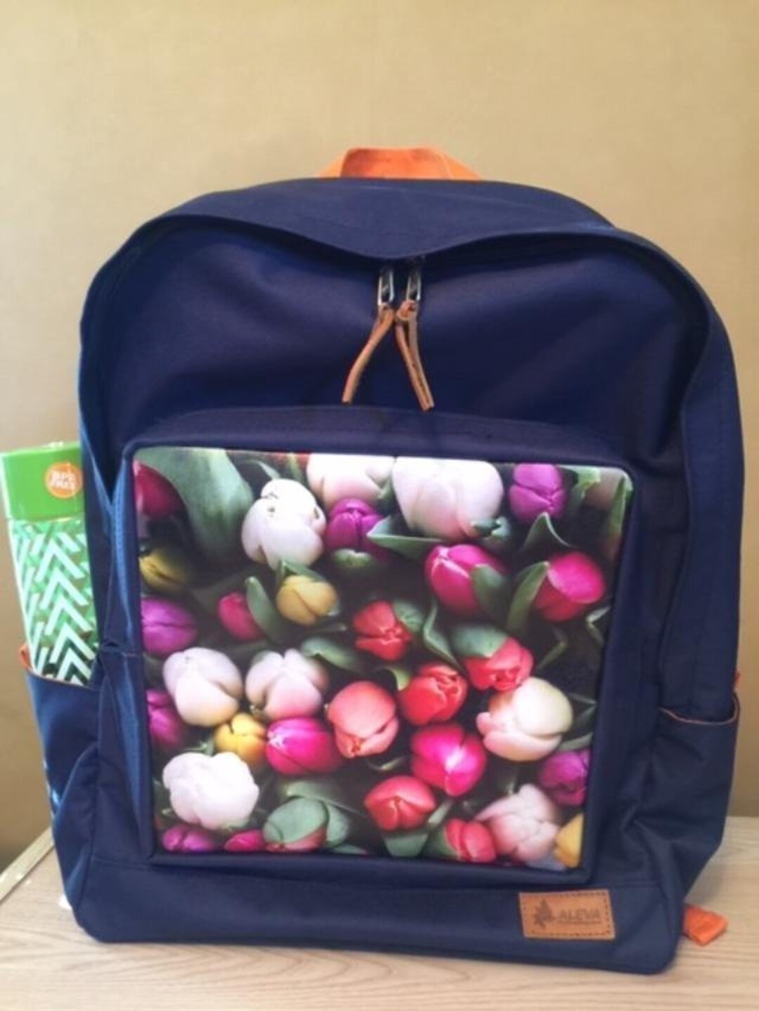Weekend Ready! Beautiful Navy Blue Tulip Backpack (can Be Personalized ...