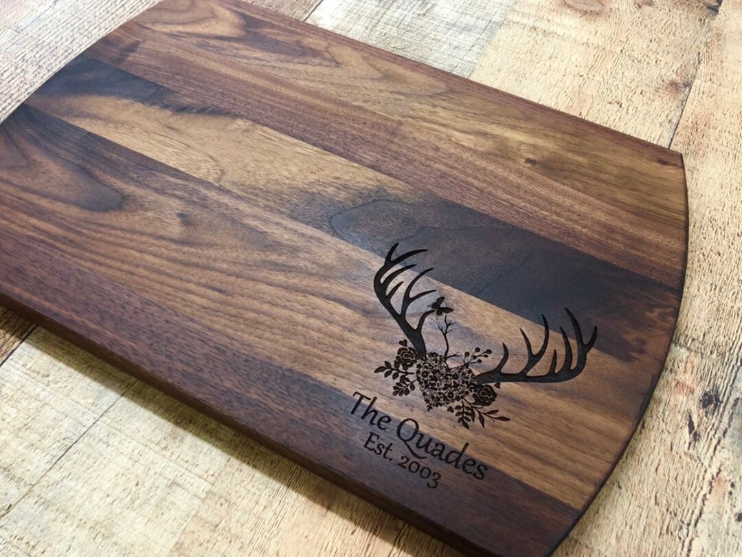 Hearts and Antlers Charcuterie Personalized Engraved - Etsy