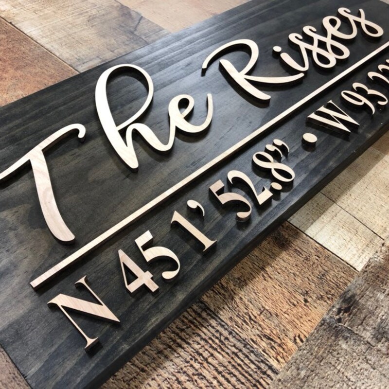 Coordinates Sign - Etsy