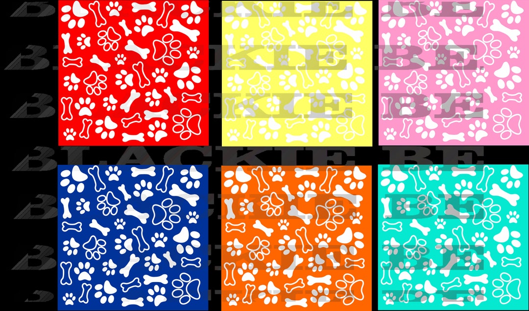 Paw and Bones SVG Backgrouns 6 Color Paw Background Paw Png - Etsy