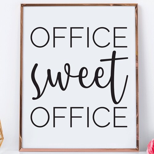 Office Sweet Office Printable Office Decor Office Sign | Etsy