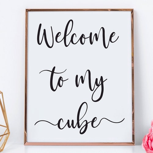 Welcome to My Cube Printable Office Decor Office Cubicle - Etsy