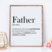 Father Definition Sign Father Art Printable Dad Gift - Etsy