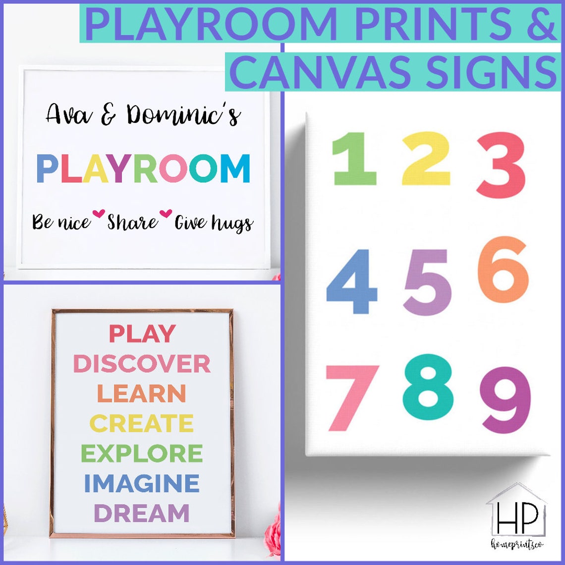 ABC Alphabet Playroom Printable Sign | Playroom Decor | Colorful ...