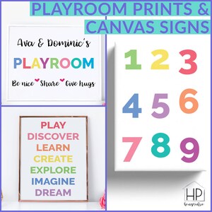 ABC Alphabet Playroom Printable Sign Playroom Decor - Etsy