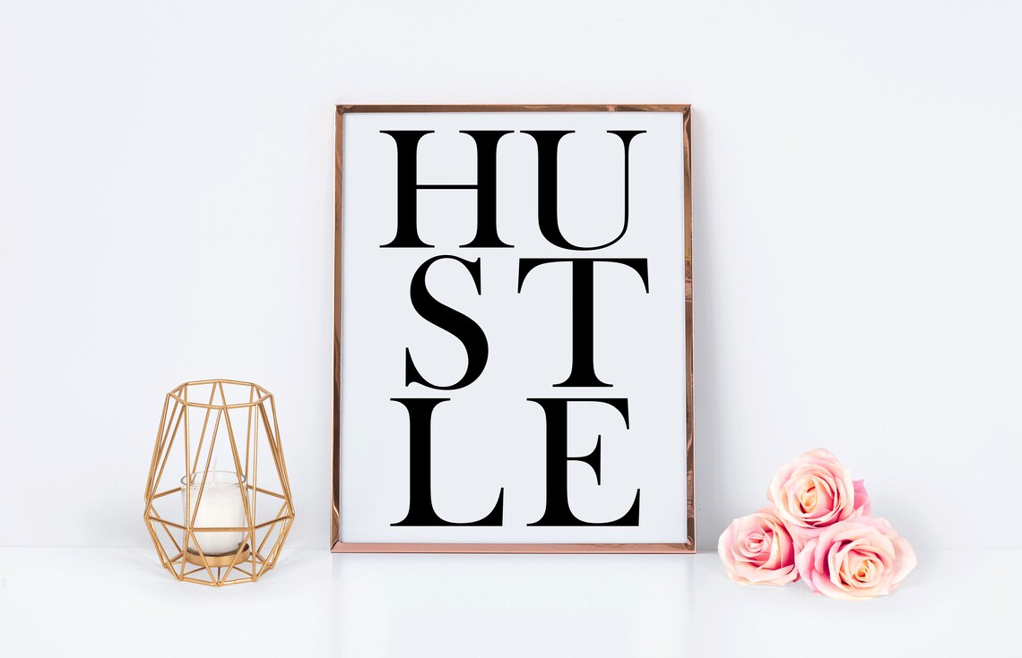 Hustle Boss Lady Sign HUSTLE Office Decor Printable Office - Etsy