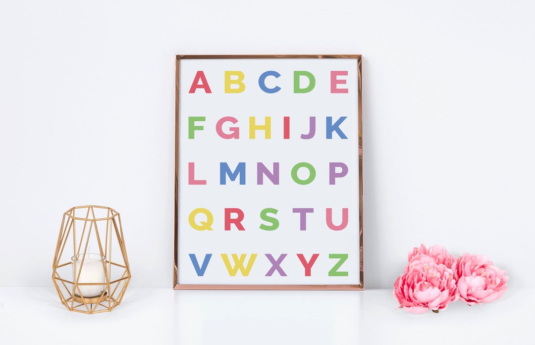 ABC Alphabet Playroom Printable Sign | Playroom Decor | Colorful ...