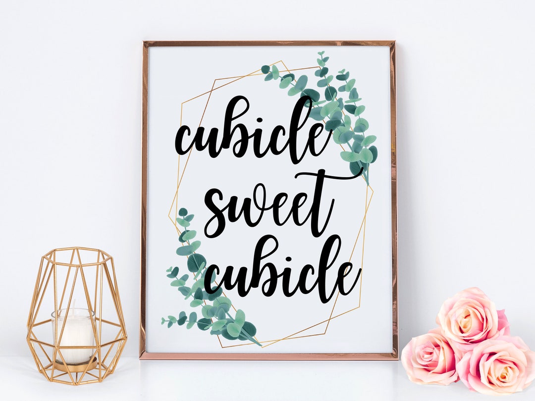 Botanical Cubicle Sweet Cubicle Printable | Eucalyptus Office Decor ...