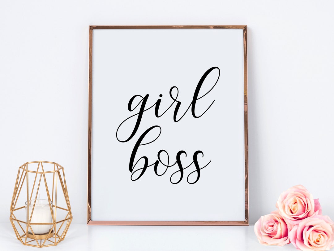 Girl Boss Sign Boss Gift Printable Office Decor Boss - Etsy