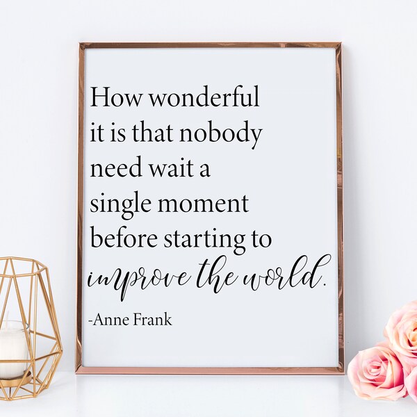 Anne Frank Quote - Etsy