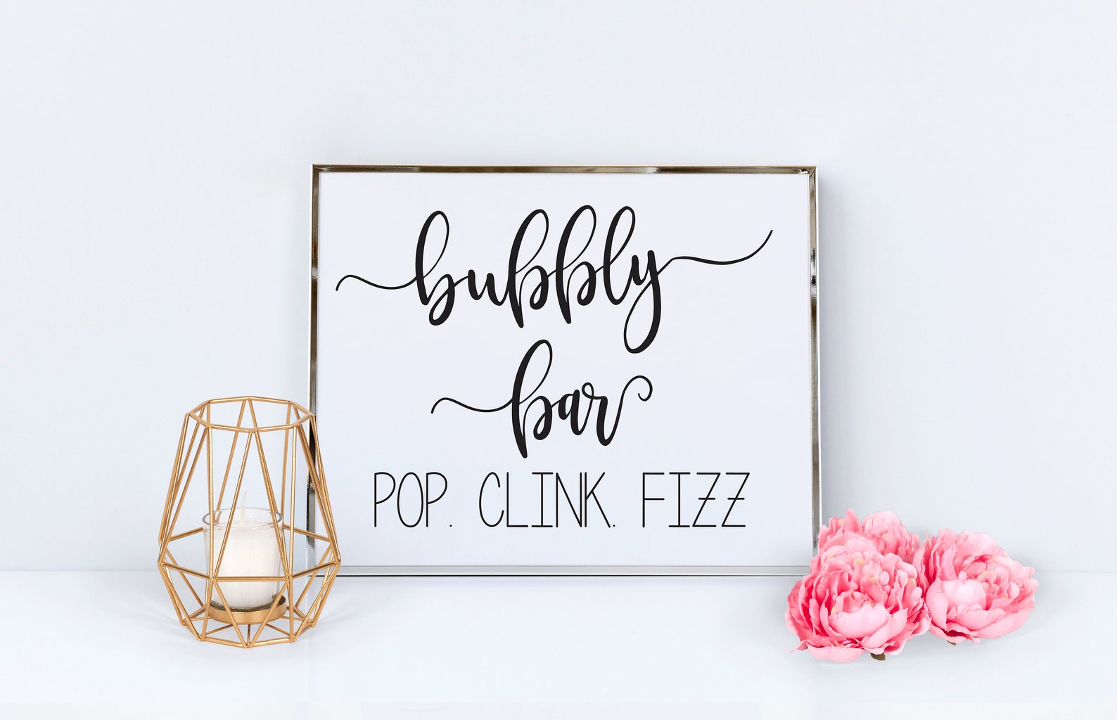 Bubbly Bar Sign Printable Wedding Bar Sign Mimosa Bar Sign | Etsy