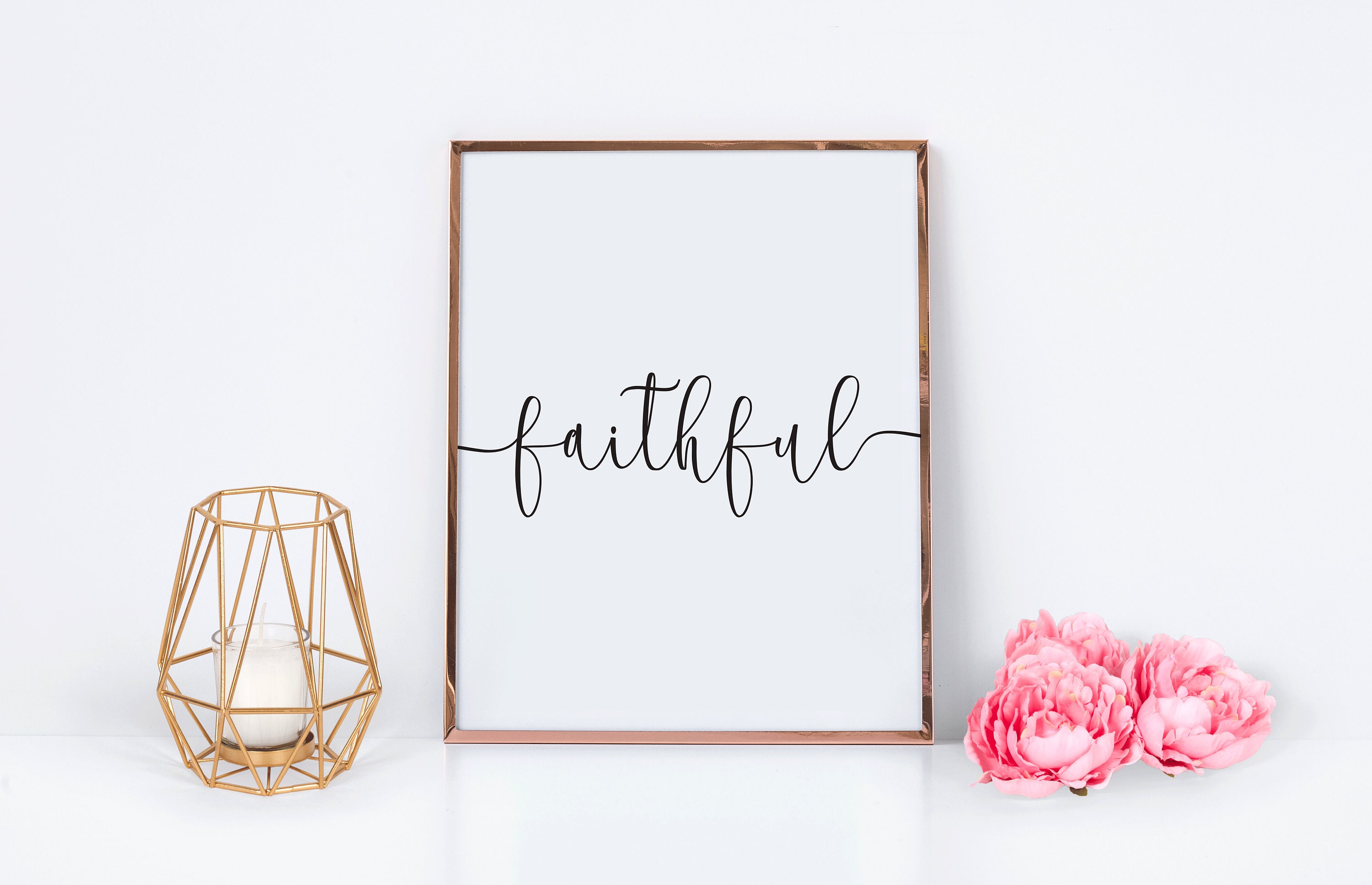 Faithful Printable Wall Art | Faithful Print | Faithful Quote - Etsy