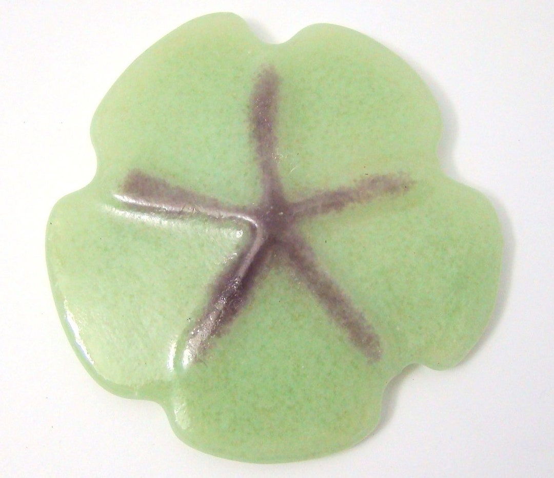 New Green and Purple Glass Sand Dollar Paperweight - Etsy