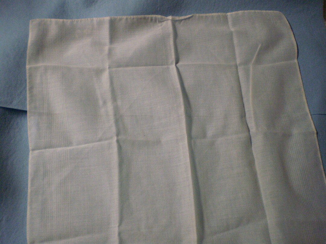 Vintage Mens Hanky White Cloth - Etsy