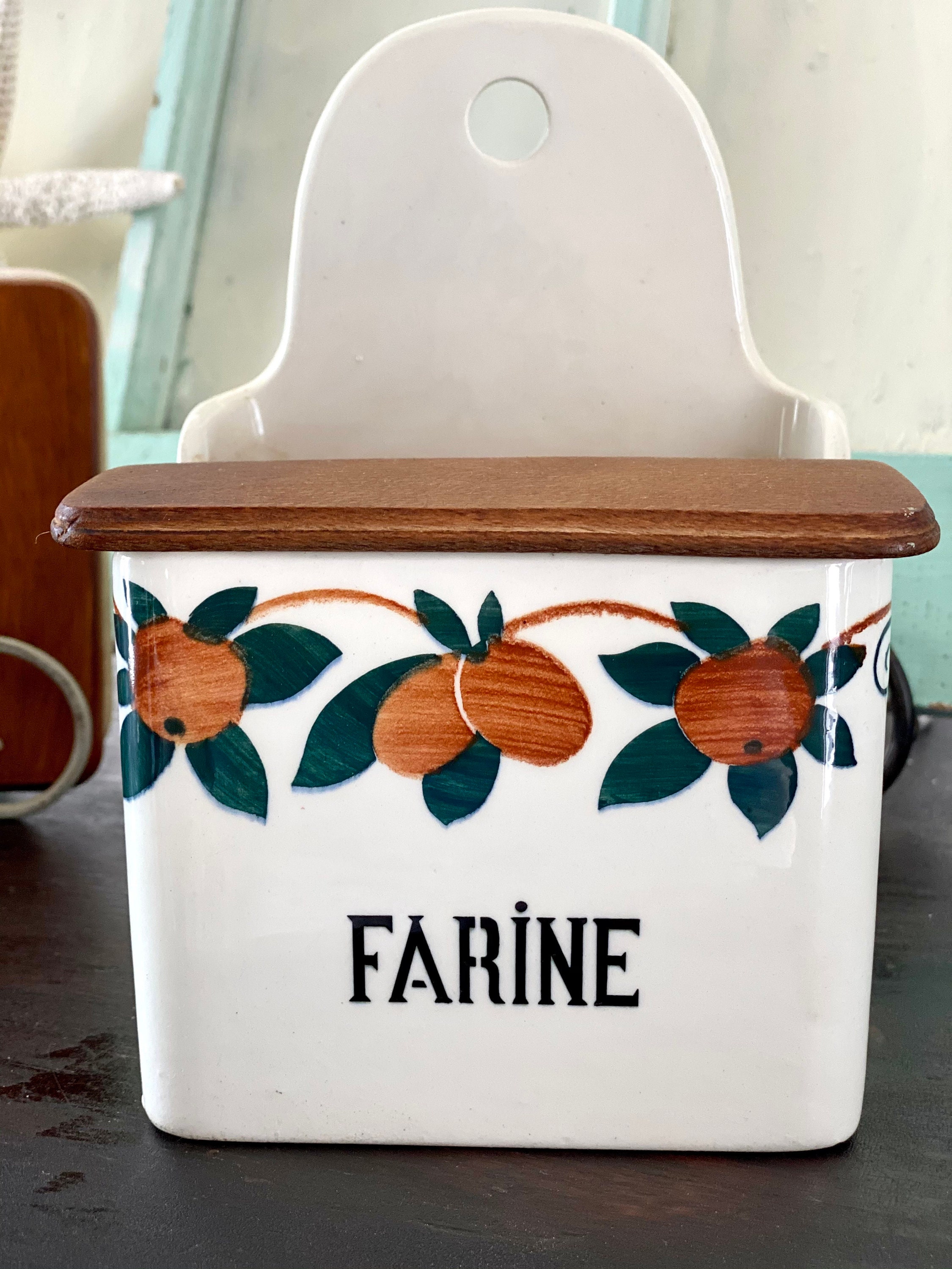 Flour Bin Vintage Ceramic Flour Bin Farine Storage | Etsy