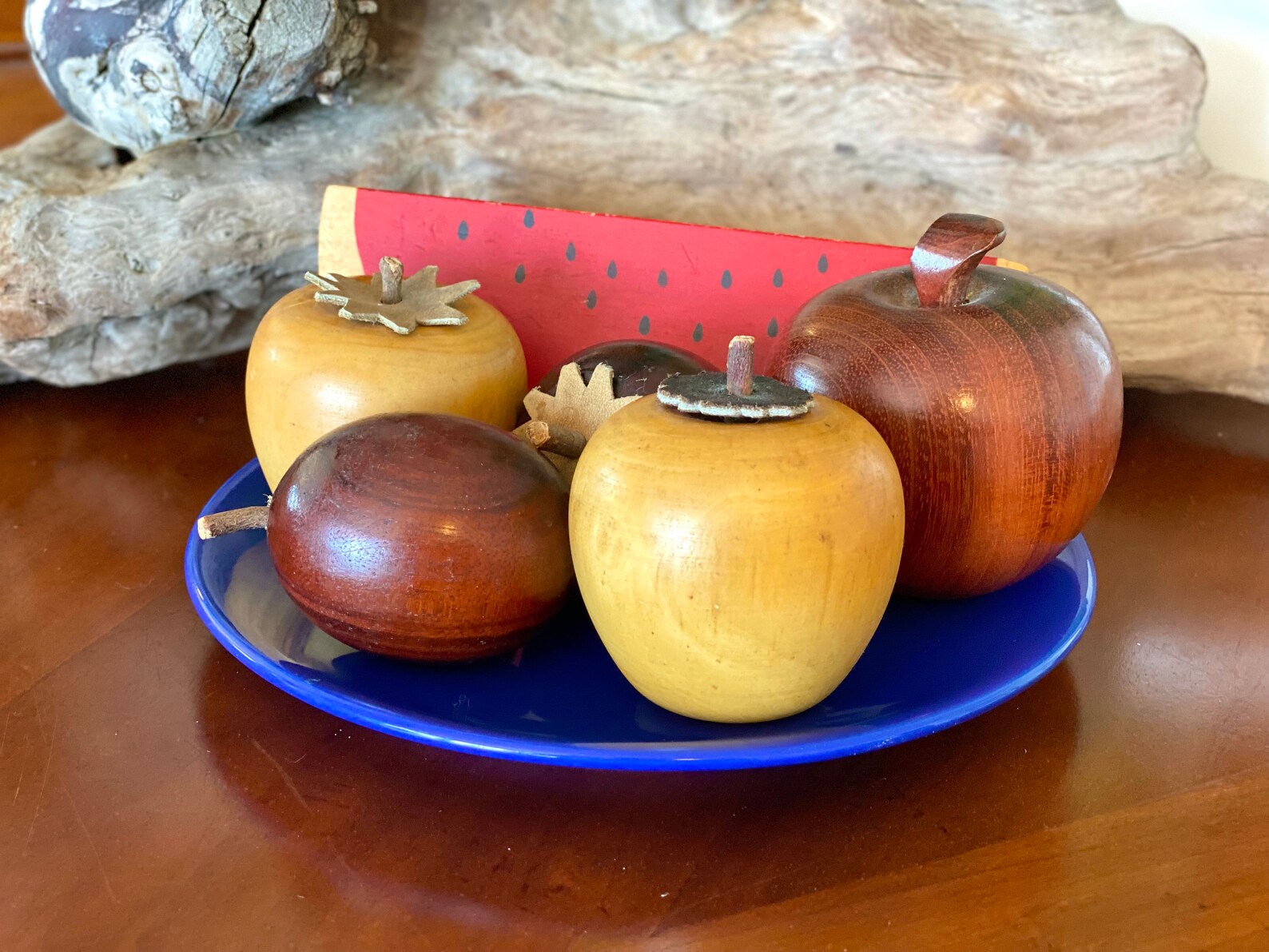 Wooden Fruit Vintage 6 Piece Genuine Wood Faux Fruit Set - Etsy
