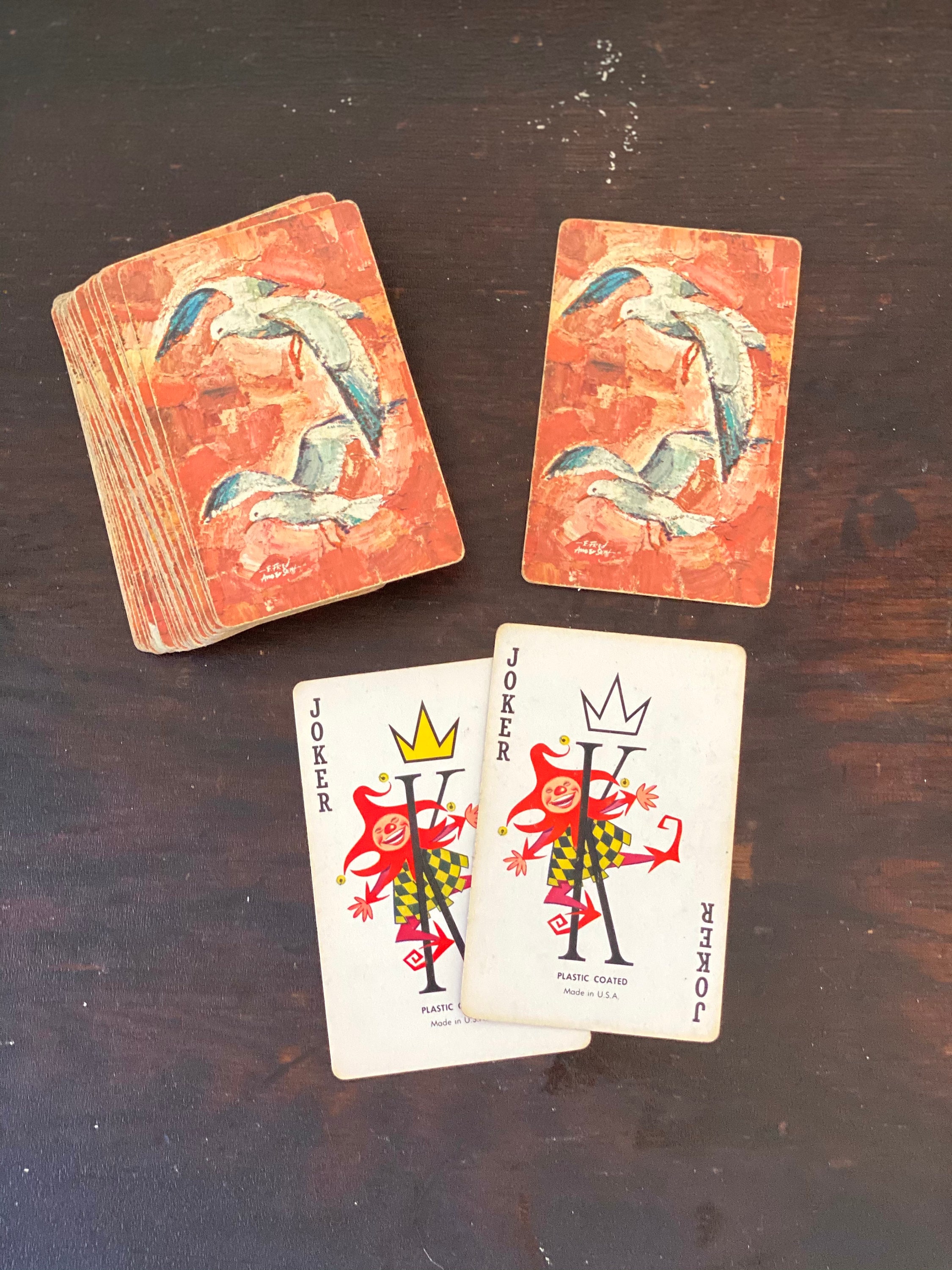 Playing Cards, Vintage Playing Cards Featuring Art by E Fred Anderson ...