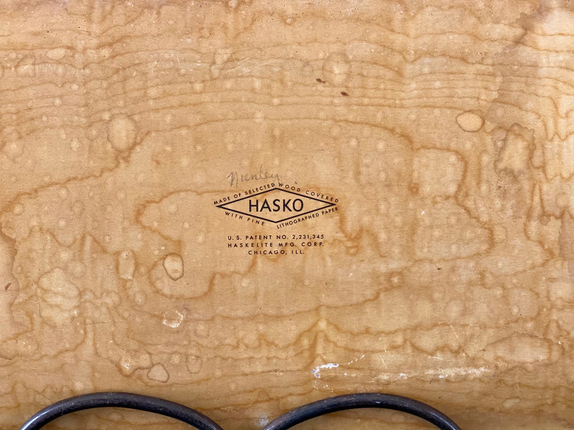 Tray Vintage Serving Tray or Display Dish Hasko Lithographed - Etsy