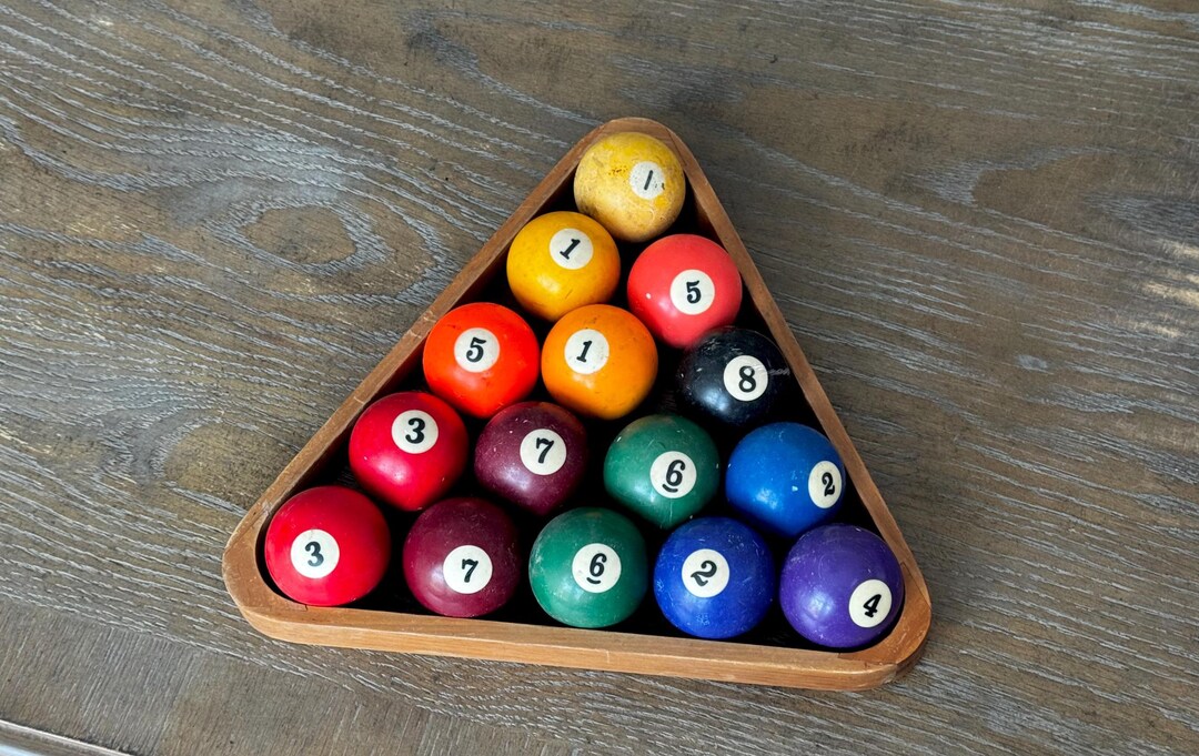 Vintage Billiards Balls, Sold Separately, Vintage Pool Balls, Solid ...