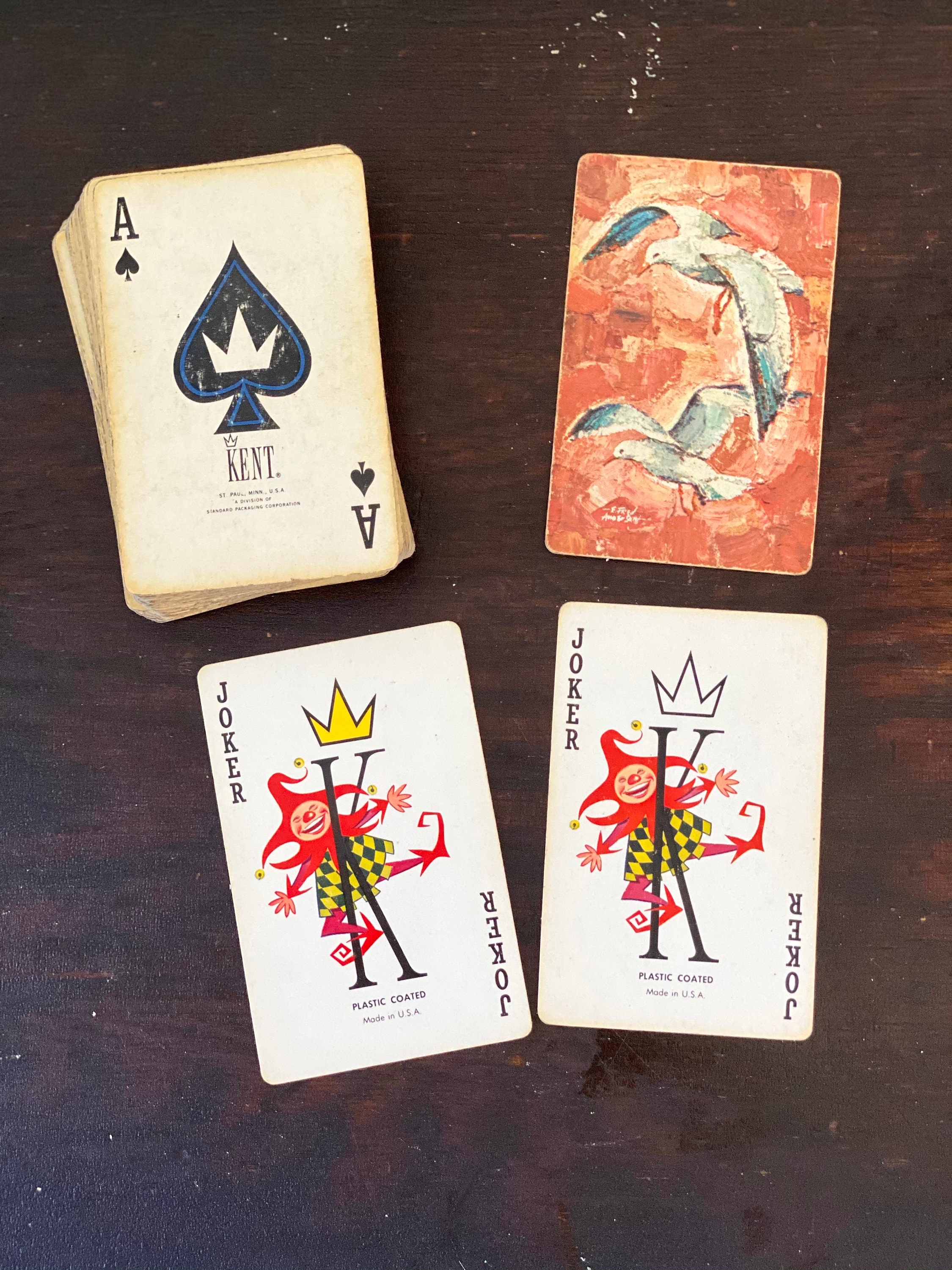 Playing Cards, Vintage Playing Cards Featuring Art by E Fred Anderson ...