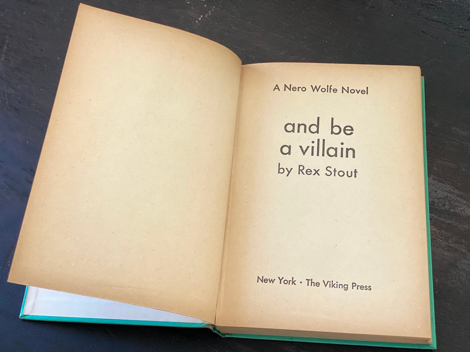 Vintage Book Vintage 1948 Rex Stout Novel and Be a Villian A | Etsy