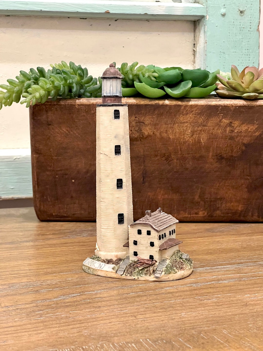 Lighthouse Model, Vintage Resin Model of the Sandy Hook Light House in ...