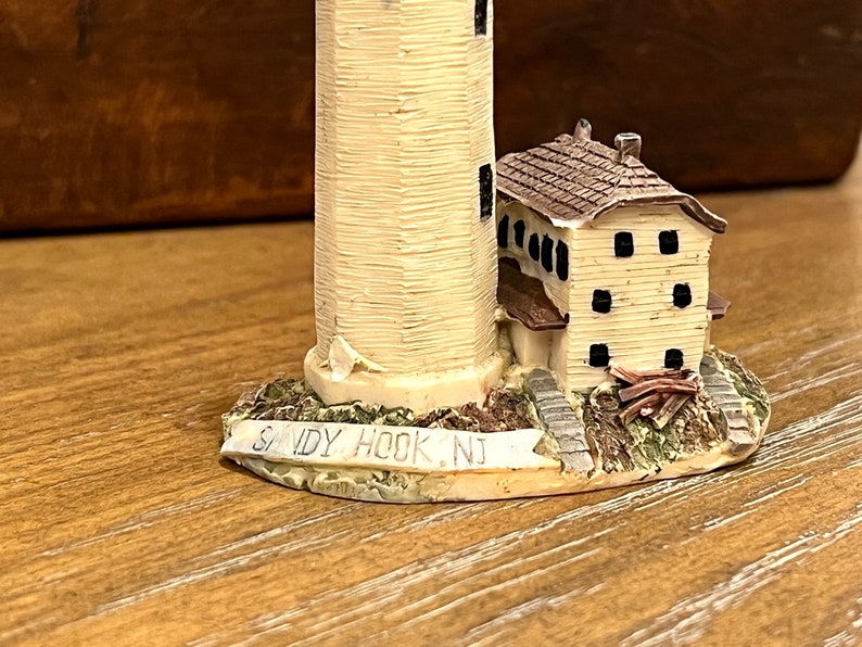 Lighthouse Model Vintage Resin Model of the Sandy Hook Light - Etsy