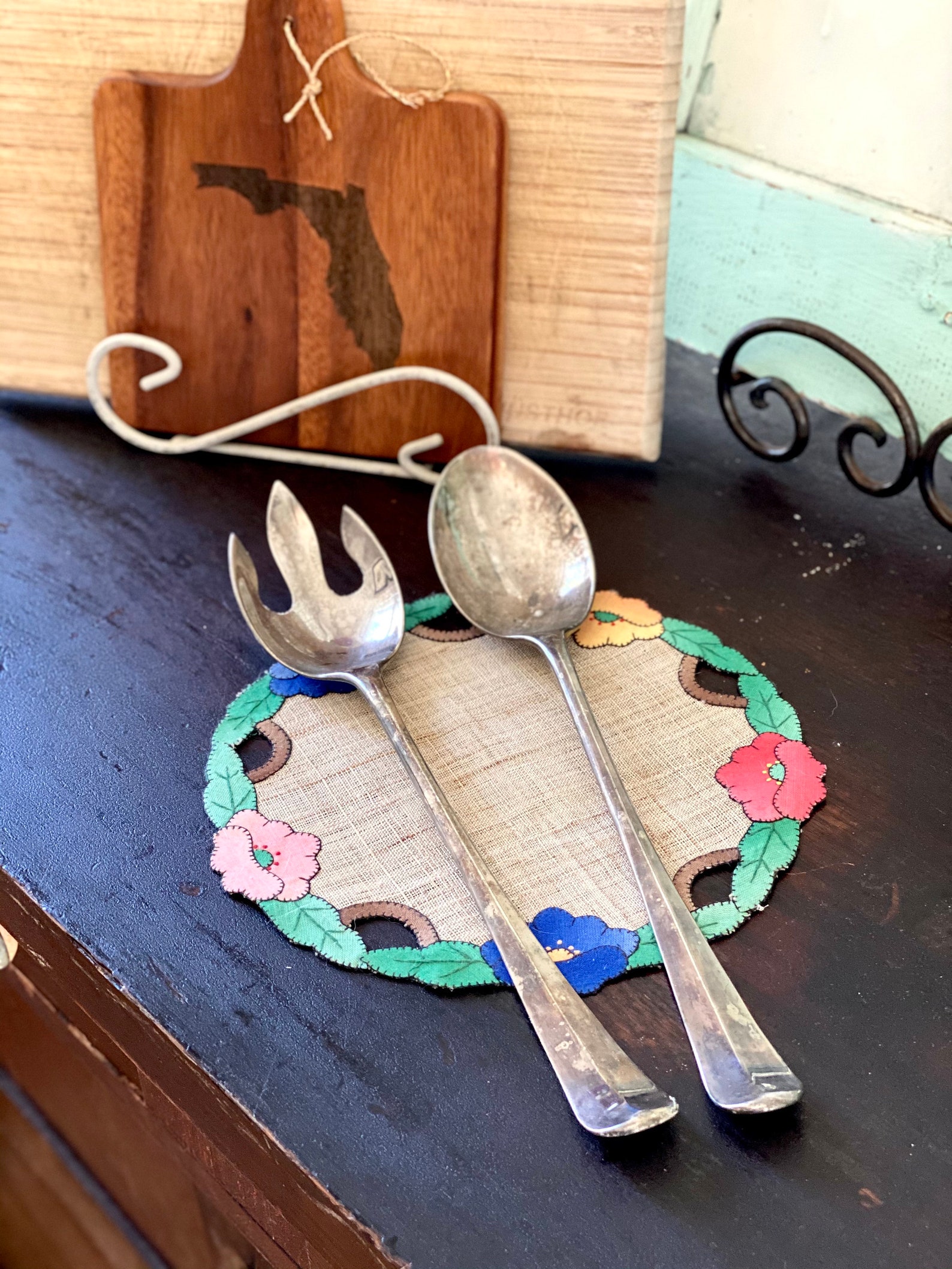 Silver Serving Set Vintage Silver Plated Salad Serving | Etsy