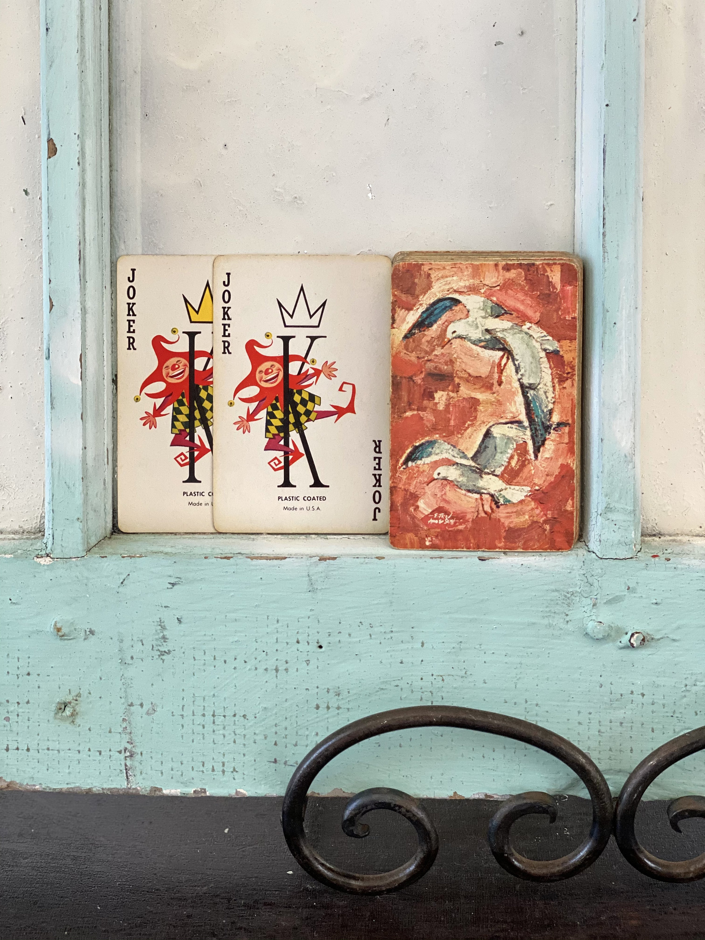 Playing Cards, Vintage Playing Cards Featuring Art by E Fred Anderson ...