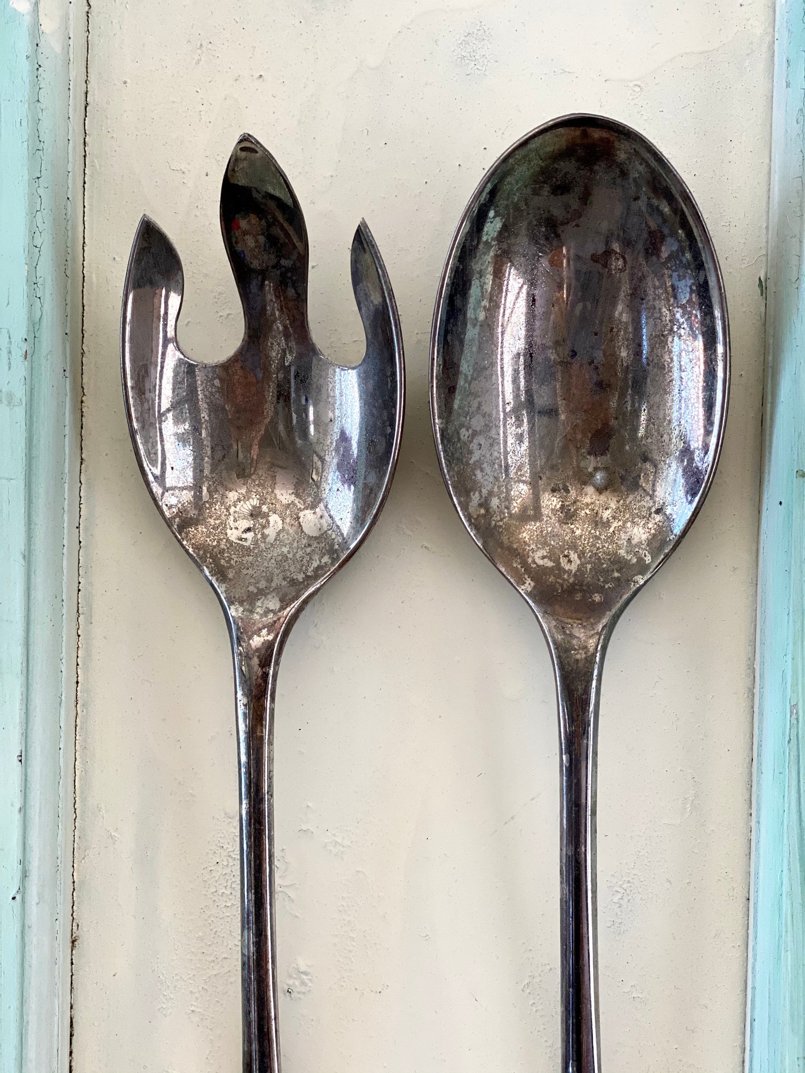 Silver Serving Set Vintage Silver Plated Salad Serving | Etsy