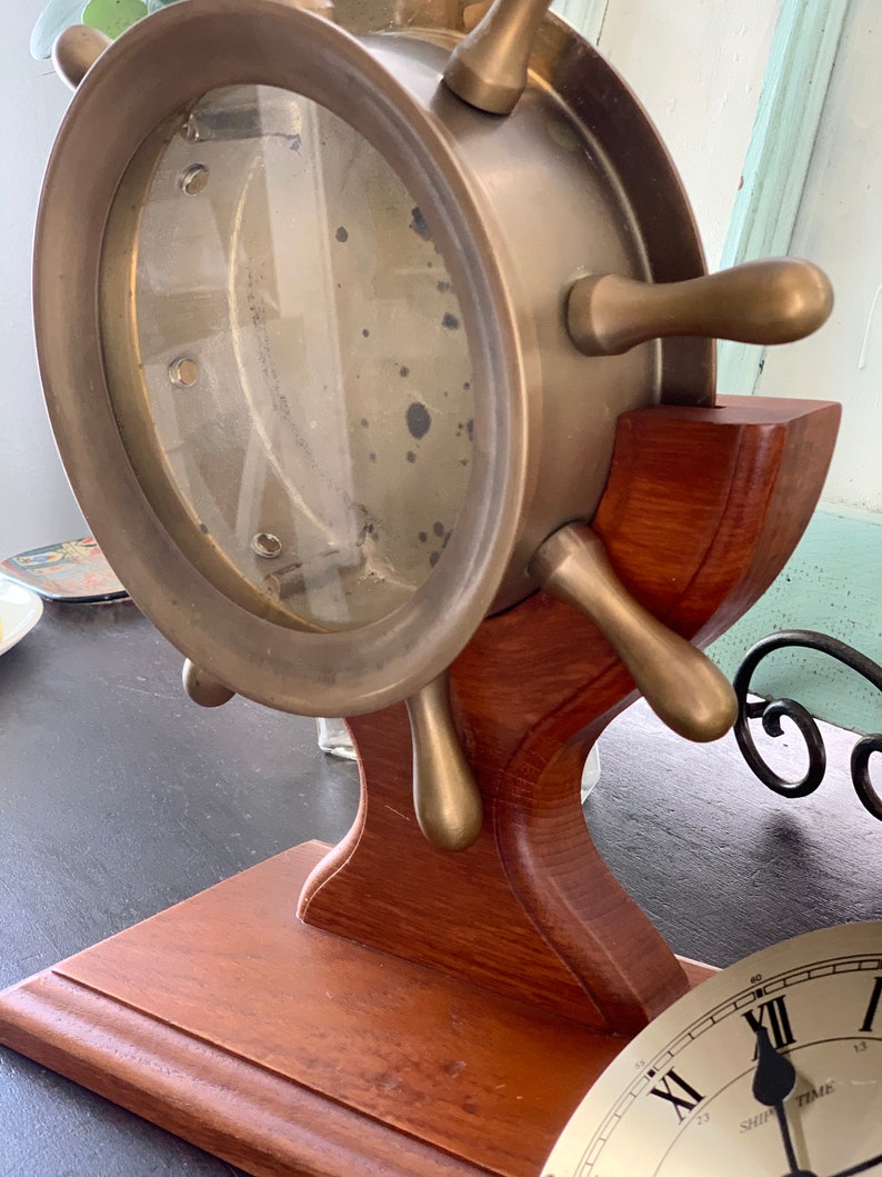 Ships Wheel Display Frame Vintage Brass Helm Shadow Box or - Etsy