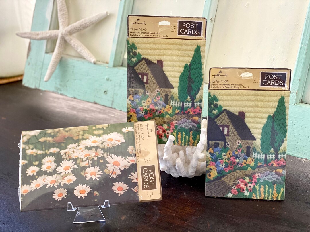 Post Cards, Vintage Post Card Pack With BLANK Message, Vintage Hallmark ...