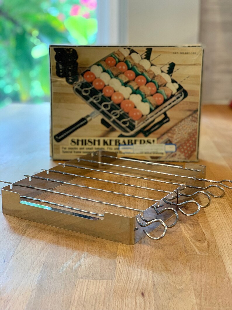 Shish Kebabers Vintage Shish Kebob Baking Frame and Skewers - Etsy