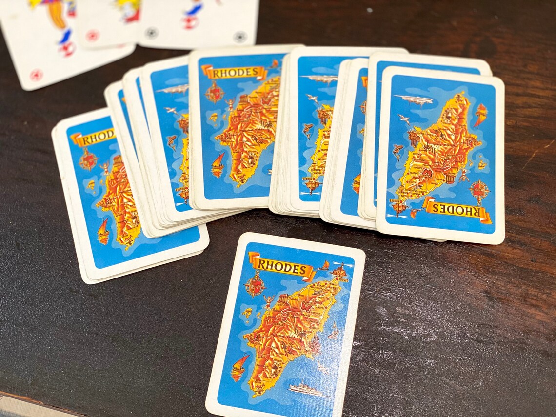 Playing Cards Vintage Greek Playing Cards Featuring the | Etsy