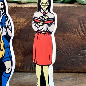 Community Figures, Vintage Wooden Toys for Pretend Play, Mini Village ...