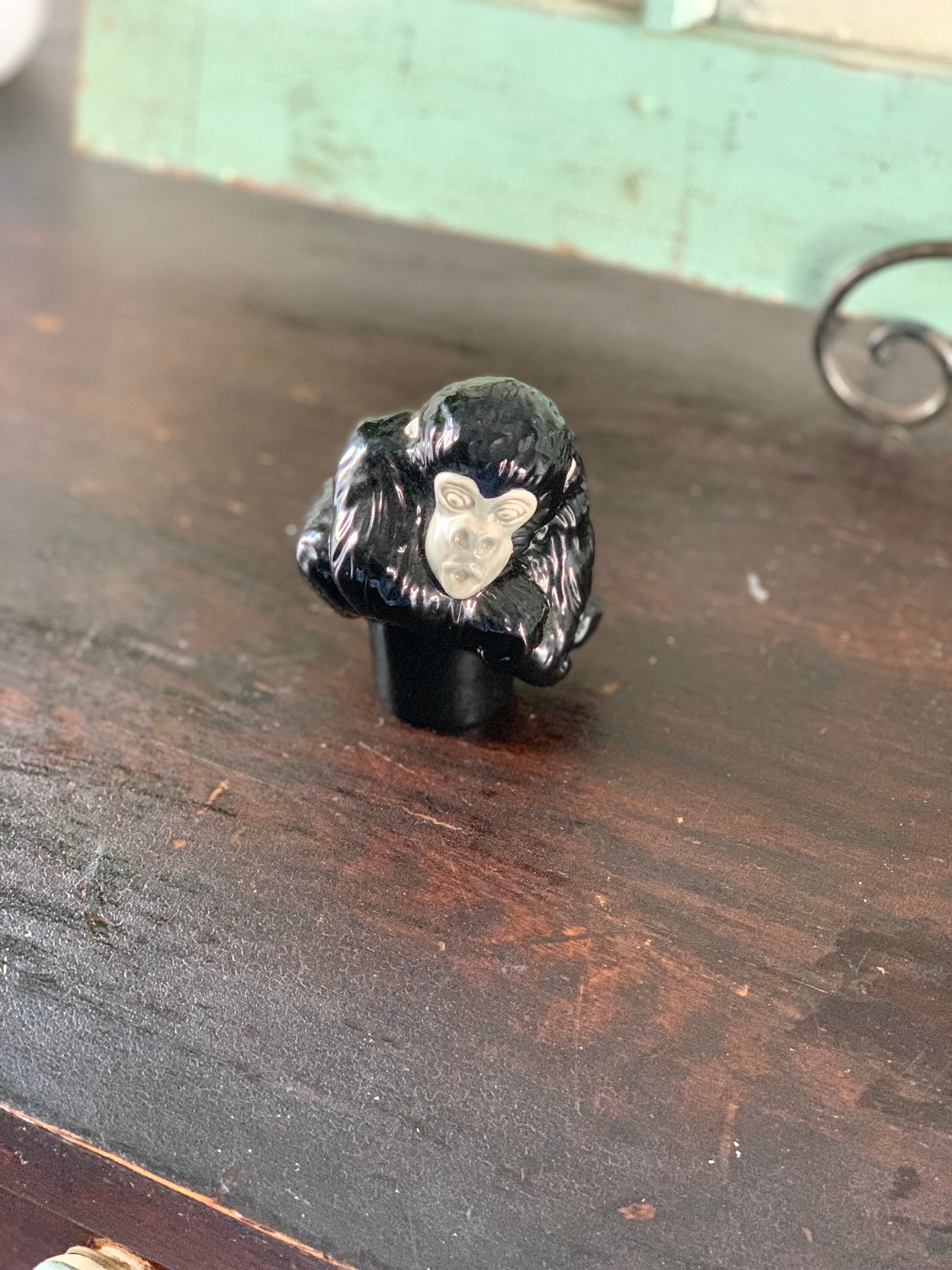 Cork Topper Vintage Ceramic Gorilla Cork Topper Perfect | Etsy