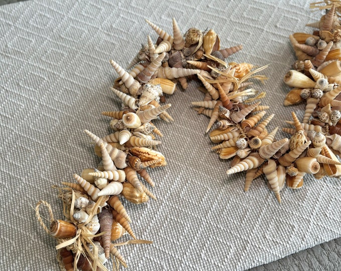 Christmas Decor, Vintage Sea Shell Garland Perfect for Coastal ...